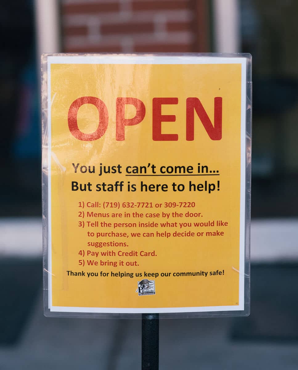 COVID Open Sign - Downtown Partnership